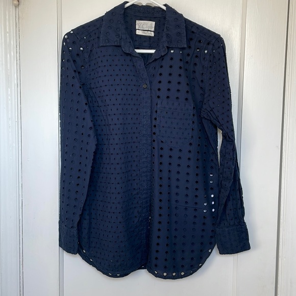 J. Crew | Tops | Jcrew Eyelet Button Down Shirt | Poshmark